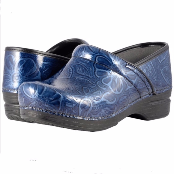 Dansko | Shoes | New Dansko Pro Xp Navy Tooled Patent Clogs | Poshmark